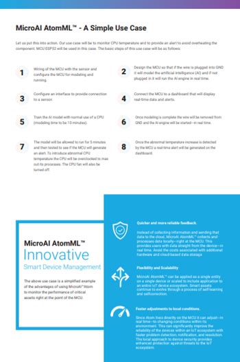 Using MicroAI™ AtomML™ to Enable Endpoint AI Solutions
